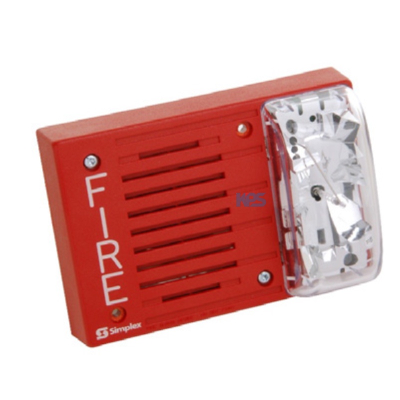 Simplex 4903-925x Fire Alarm Siren and Light - Wall Mount, 4-Wire