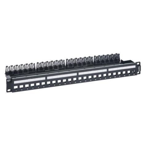 Patch panel 24 RJ45 category 5e, 6 or 6A Keystone to be equipped with ...
